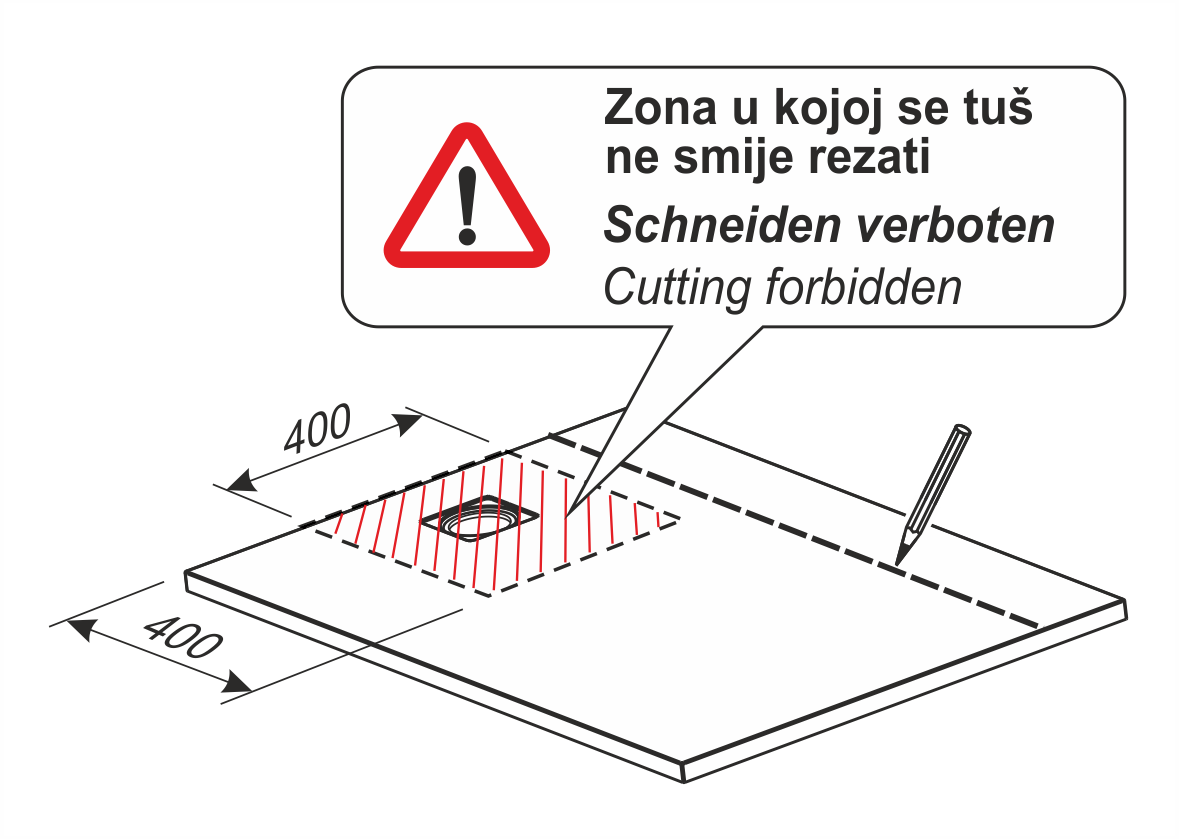 Aquaestil - Piatti doccia - Stone DeLuxe rettangolare (piletta centrale)